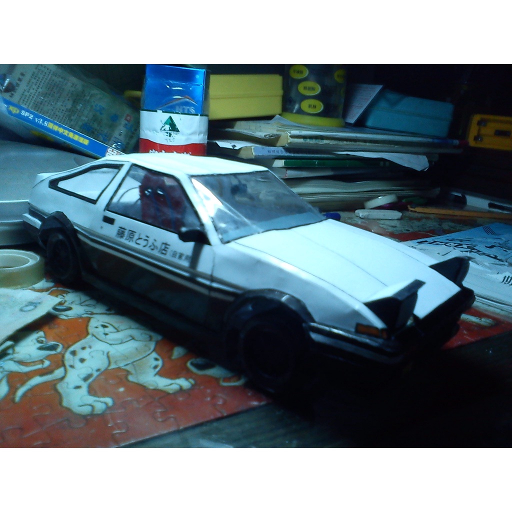 Initial D AE86 3D animation Paper model car Parent-child DIY cartoon ...