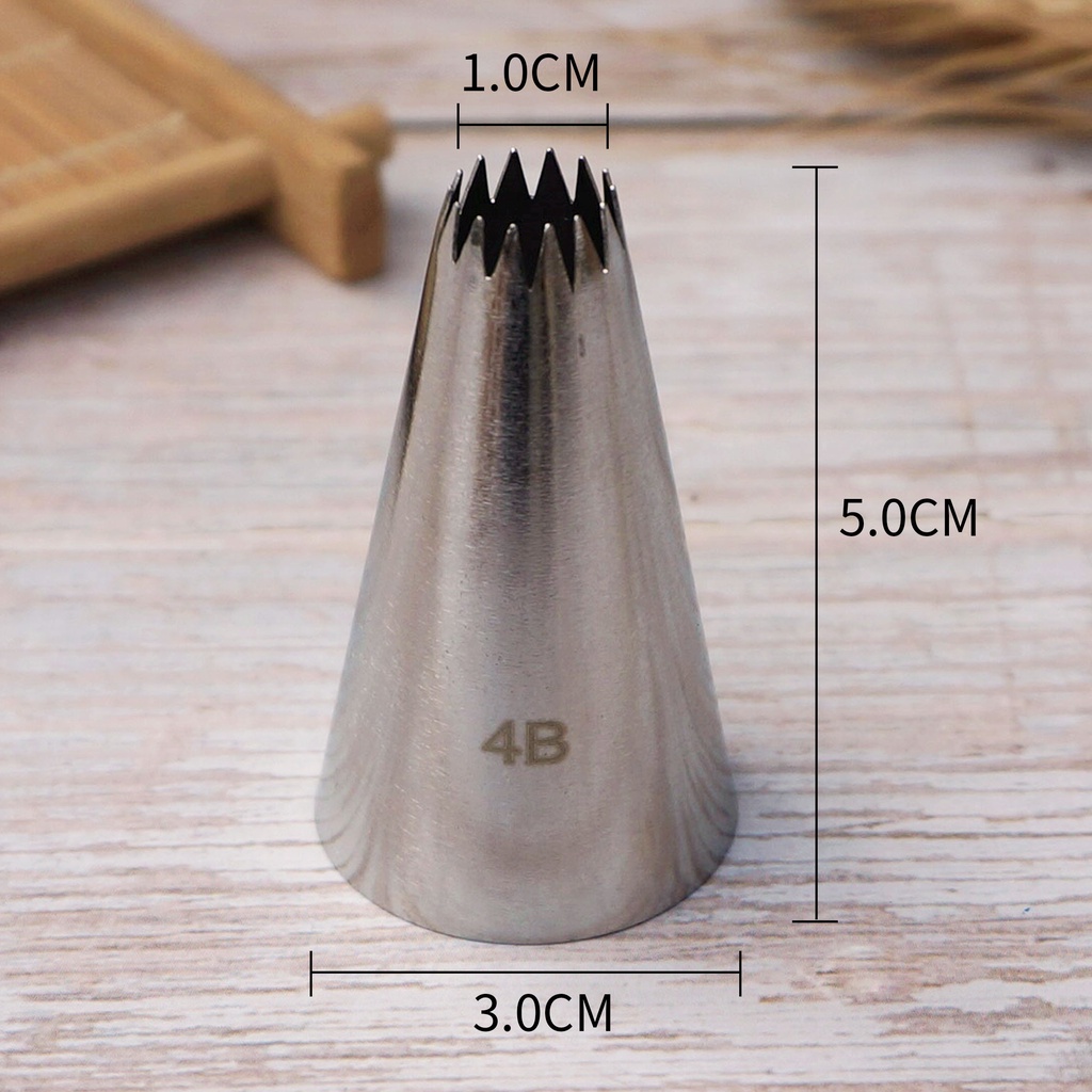 #4B-2 Open Star Piping Nozzle Small Size Cake Decorating Pastry Icing ...