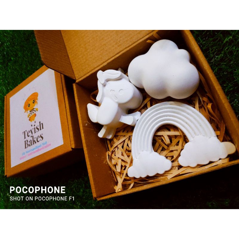 Rainbow Unicorn Clouds ( Plaster Painting set ) | Shopee Philippines