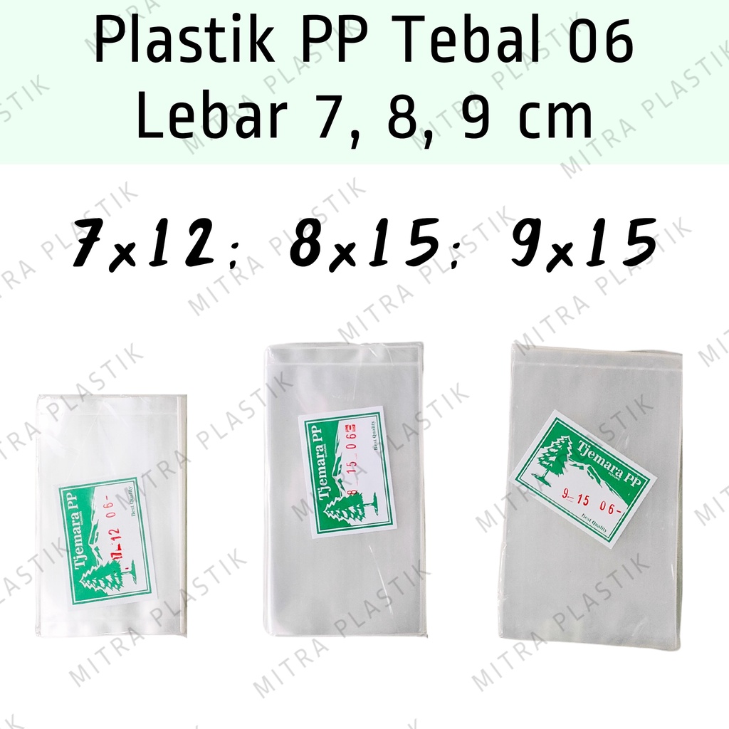 PP Plastic Width 7 8 9 Thickness 06 7x12 8x15 9x15 Transparent Clear ...