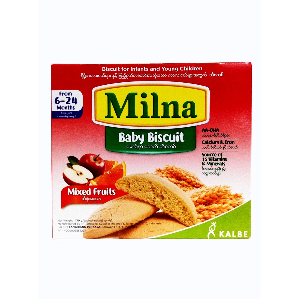 Milna Baby Biscuit Mixed Fruit 130g {Made in Indonesia} | Shopee ...