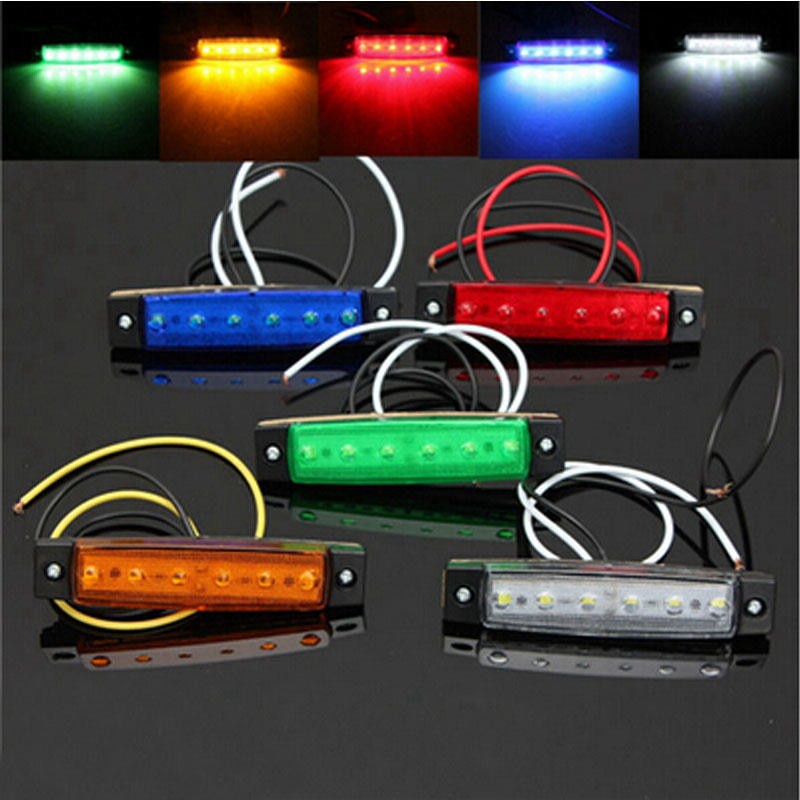 1Pcs 6LED 12V 24V Truck Side Marker Indicator Light Turn Signal Lamp ...