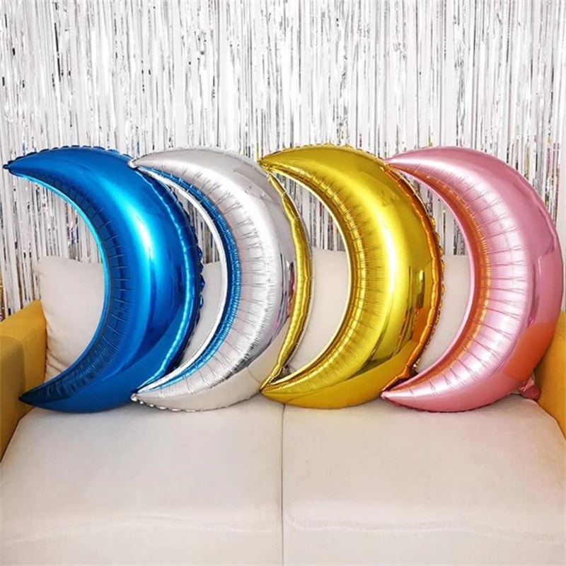 Birthday Party Balloons Big Moon Aluminum Foil Air Ballons Baby Shower ...