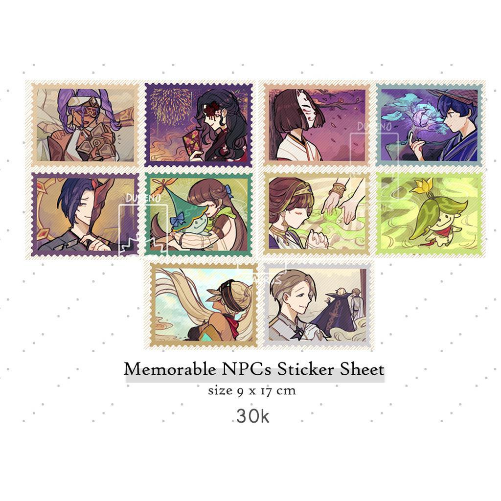 Memorable NPC Genshin Impact Sticker Sheet | Shopee Philippines