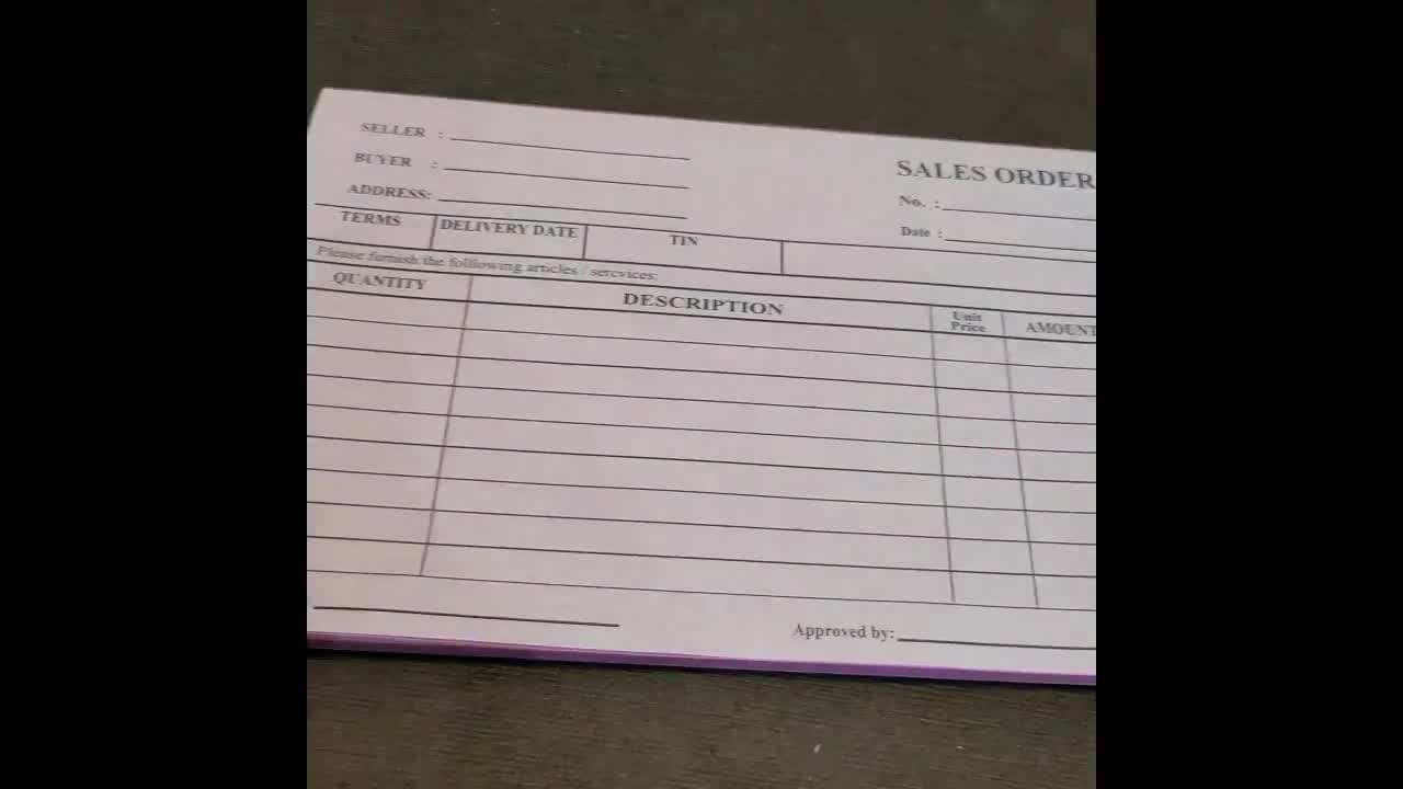 FORMS Sales Order Form Slip , Delivery Receipt, Purchase, Statement ...