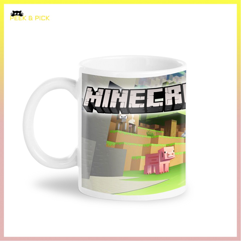Minecraft Game Inspired 11 oz Glossy Ceramic Mug Peek N' Pick | Shopee ...
