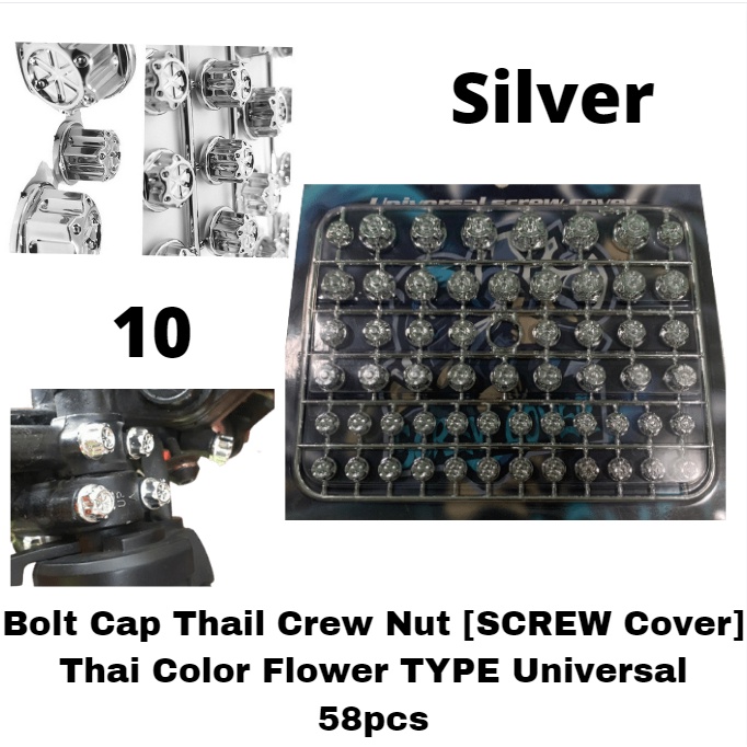 HONDA PCX 160 Universal Silver bolt cap crew nut 58pcs | Shopee Philippines