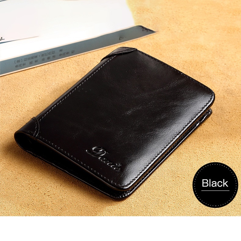 Dante Men Wallet Genuine Leather Retro Vertical Bifold Wallets with ...