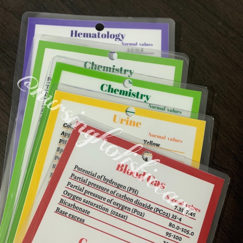 flashcard: Normal Lab Values | Shopee Philippines