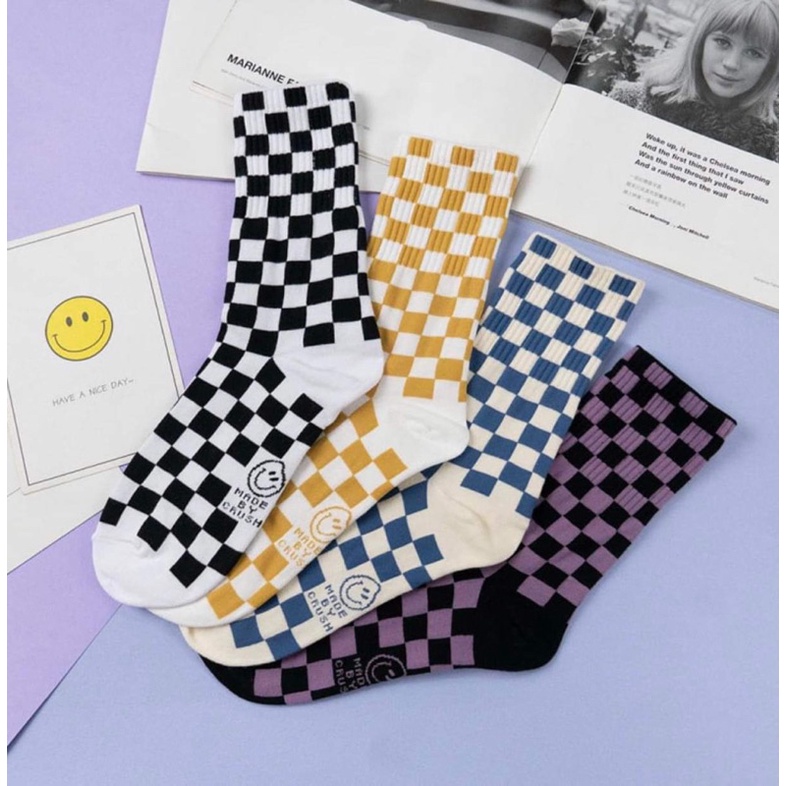 Korean Socks - Checkered Socks - Iconic Socks | Shopee Philippines