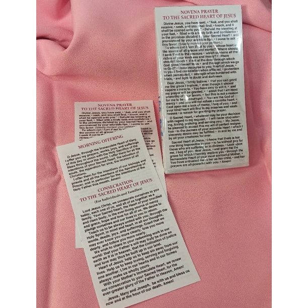 NOVENA PRAYER TO THE SACRED HEART OF JESUS - LEAFLET (100pcs/BUNDLE ...