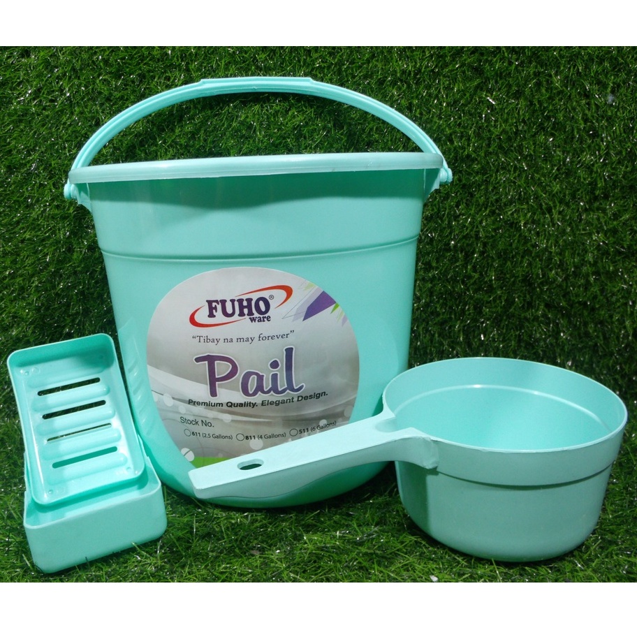 Authentic #611 Shower Set (2.5 Gallon Pail, Water Dipper And Soap Case ...