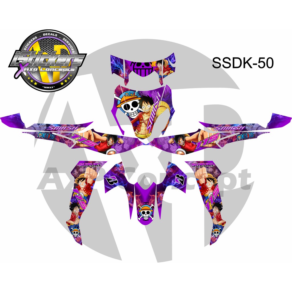 Suzuki Smash 115 One Piece Full Decals SSDK-50 (Laminated) | Shopee ...