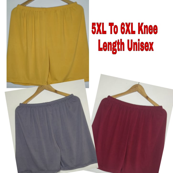 Plus size knee lenght unisex shorts can fit 5xl to 6xl or 45-60 waist ...