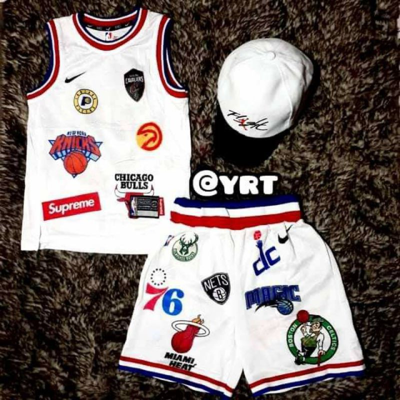 KIDS SUPREME JERSEY MESH TERNO SANDO AND SHORT SET (CAP NOT INCLUDED ...