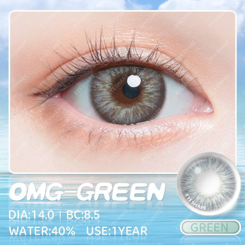 Eyeshare Omg Contact Lenses Gray Natural Iris Color Lenses With Case ...