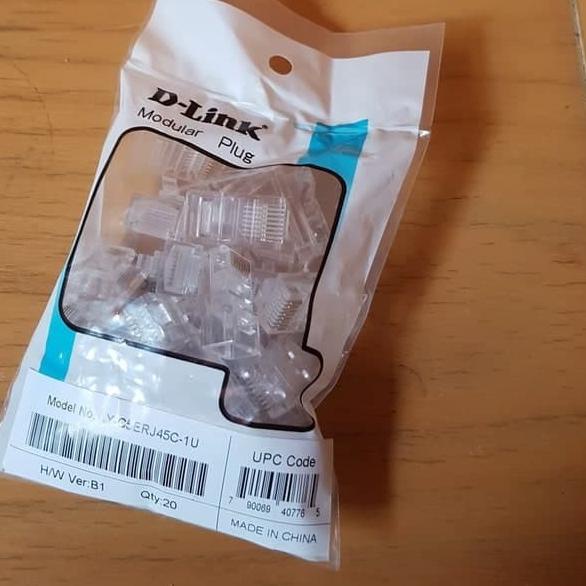 D-Link Connector RJ-45 Cat5e contains 20 pcs ORIGINAL Official RJ45 Cat ...