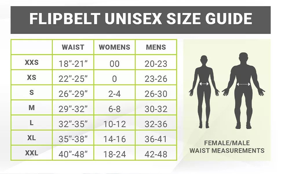 FlipBelt Classic Running Belt - Non Chafing Waist Band Pack for Phone ...