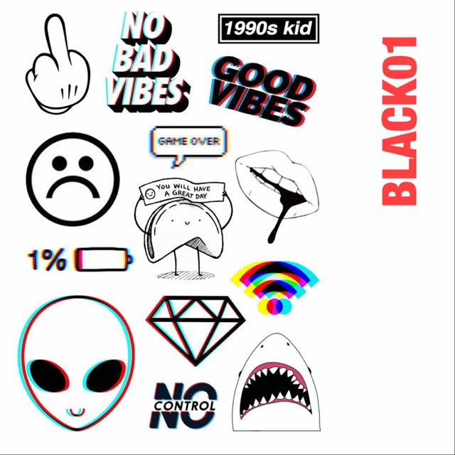 Black PACK (mini sticker) | Shopee Philippines