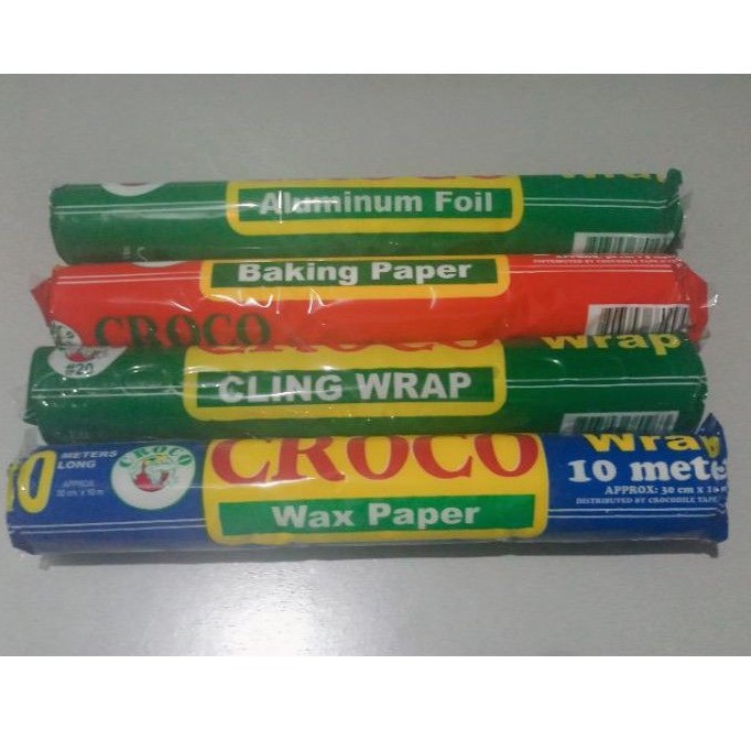 CROCO baking paper,waxpaper,cling wrap,aluminum foil | Shopee Philippines