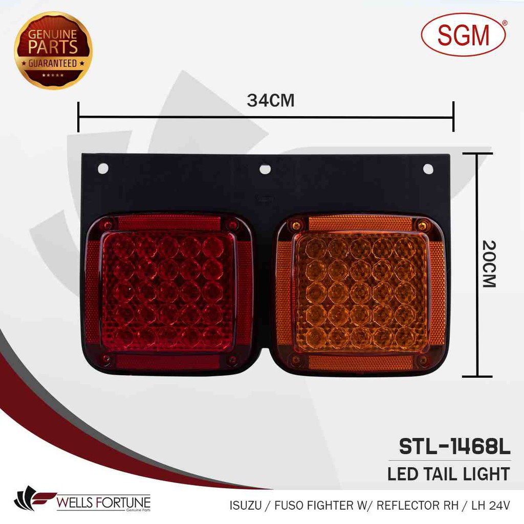ISUZU FUSO FIGHTER WITH REFLECTOR RH / LH 24V SGM LED TAIL LIGHT ...