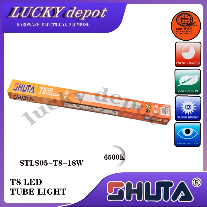 (SHUTA) T8 LED TUBE LIGHT ( 9W / 18W ) BLUE/RED/3000K/6500K | Shopee ...