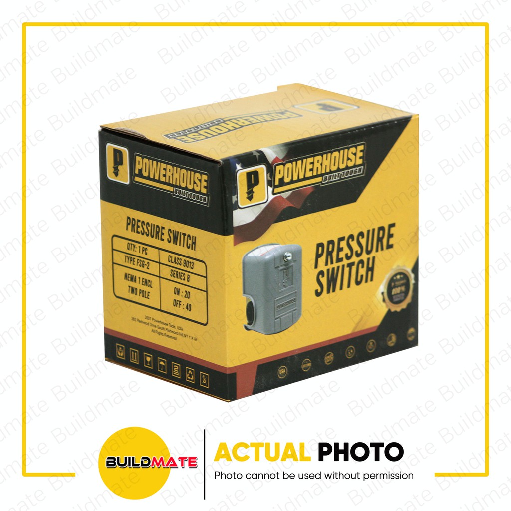 Buildmate x POWERHOUSE USA Pressure Switch for Water Pump 220-240v 50 ...