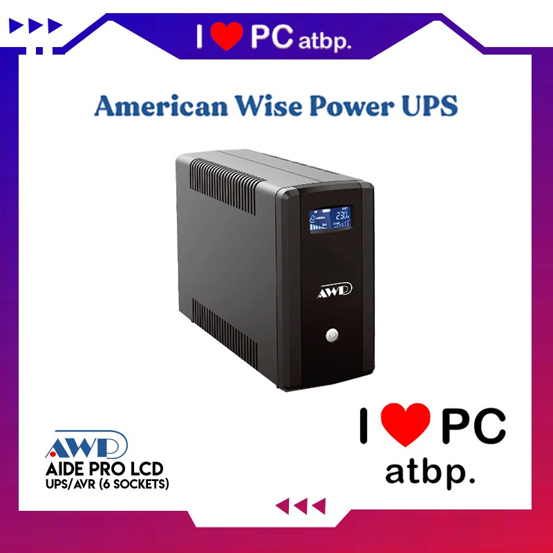 AWP Aide Pro LCD 600W-1000VA UPS/AVR (4 Sockets) | Shopee Philippines