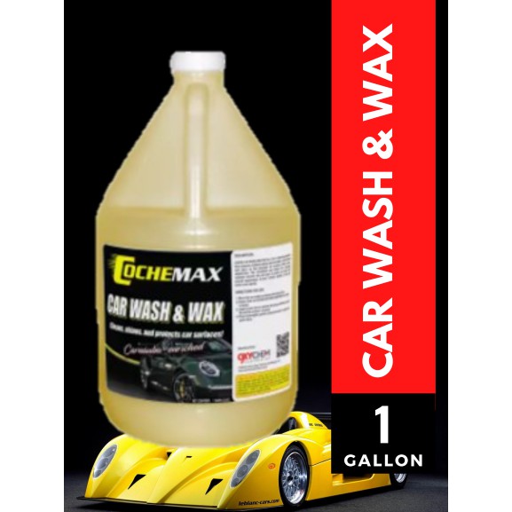COCHEMAX CAR WASH and WAX 1 GALLON (Concentrated Foaming Shampoo with ...