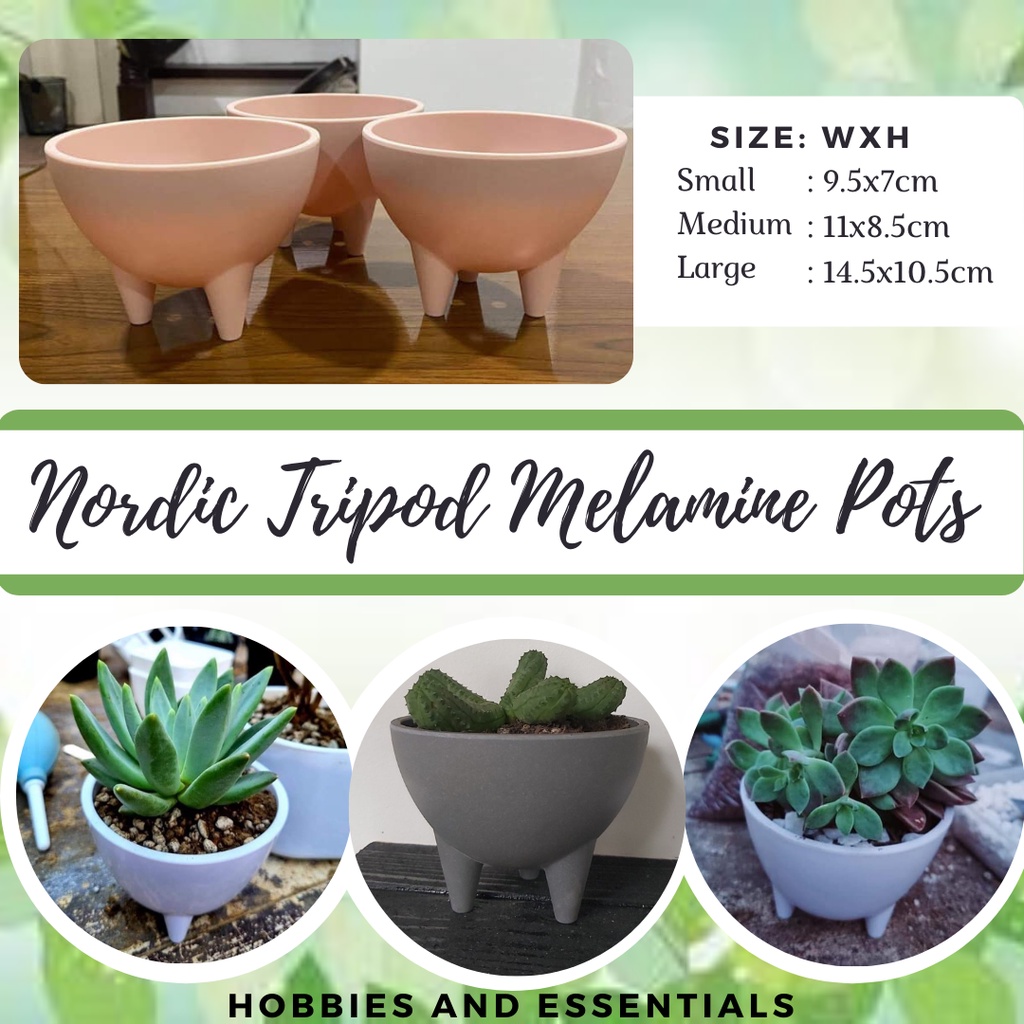 Nordic Tripod Pot. Melamine Pot. Succulent Pot. Mini Pot | Shopee ...
