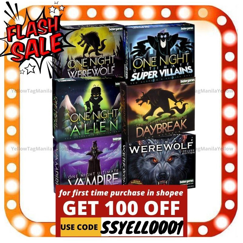 ⚡ONE NIGHT ULTIMATE WEREWOLF ALIEN DAYBREAK WEREWOLF DELUXE VAMPIRE ...