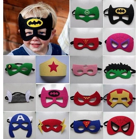 Kids superhero mask superman batman ninja turtle halloween party eye ...