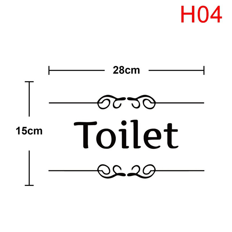 Toilet Entrance Sign Door Stickers Bathroom Removable Cute Door ...