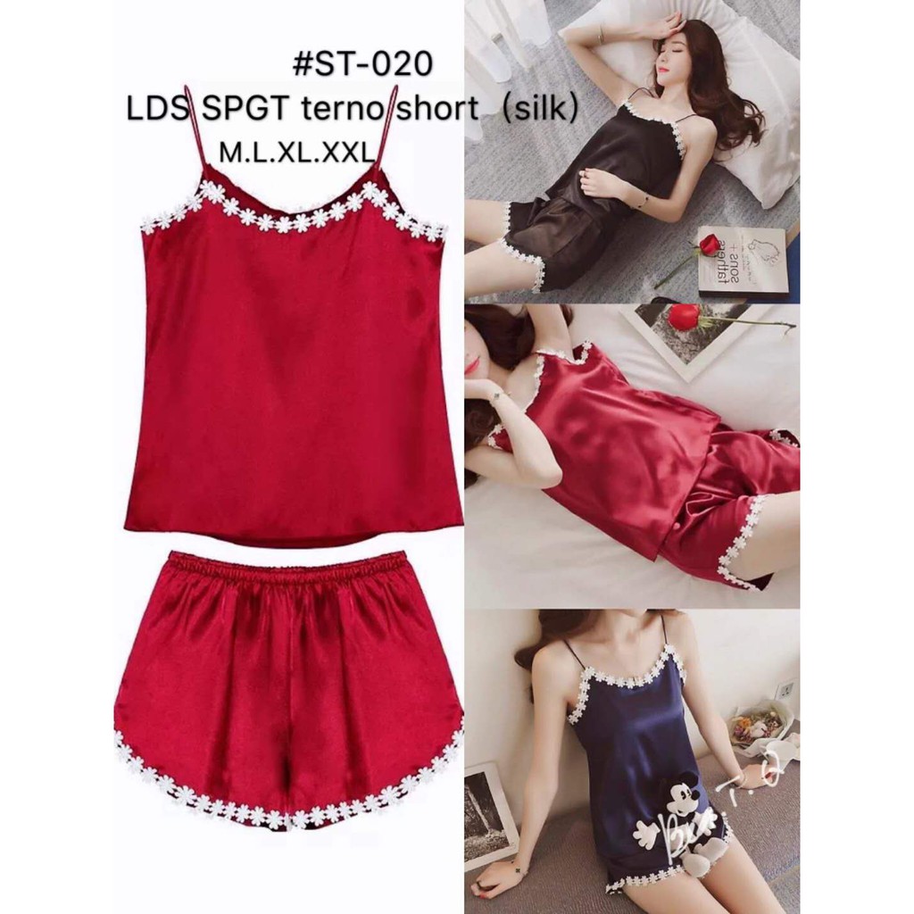 Ladies terno Short (silk) | Shopee Philippines