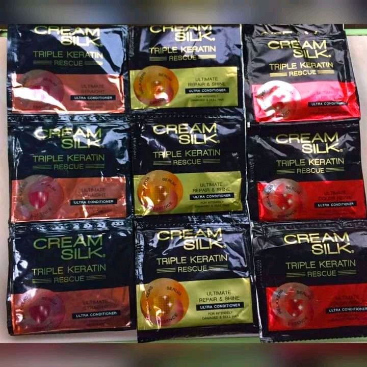 CREAM SILK CONDITIONER TRIPLE KERATIN SACHET New Packaging sold per ...