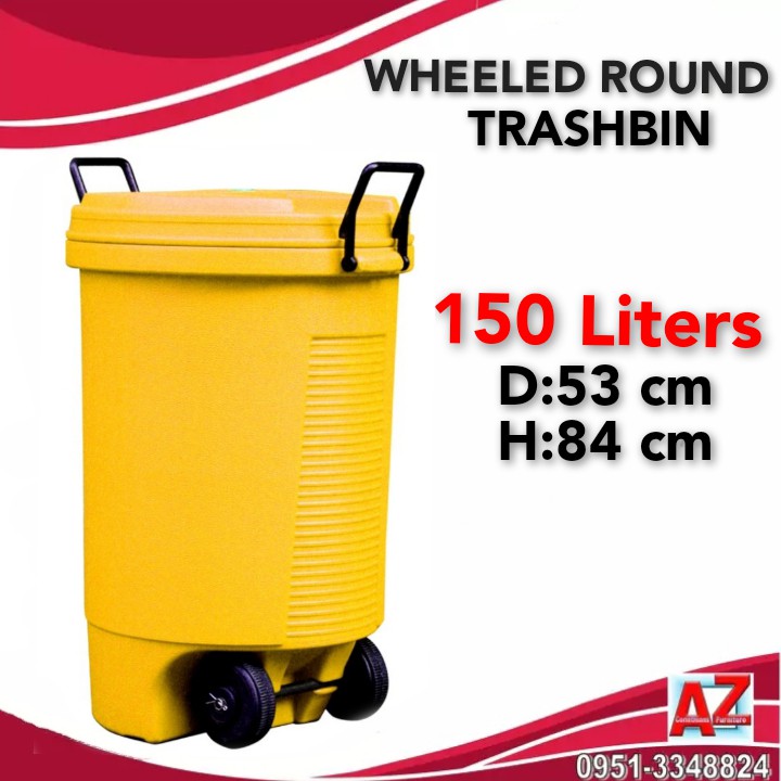 Round Wheeled Trash Bin 150L | Shopee Philippines