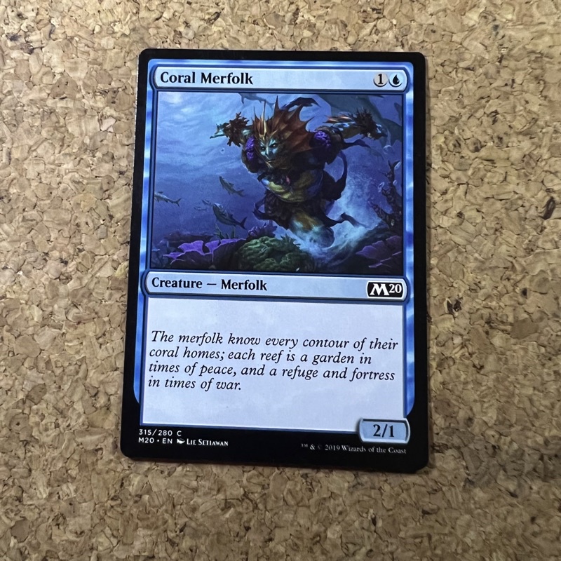 MTG CORAL MERFOLK | CORE SET 2020 | BLUE | MAGIC THE GATHERING | Shopee ...