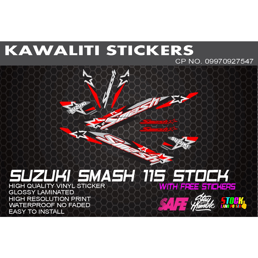 Suzuki Smash 115 Stock Sticker Decals | Shopee Philippines