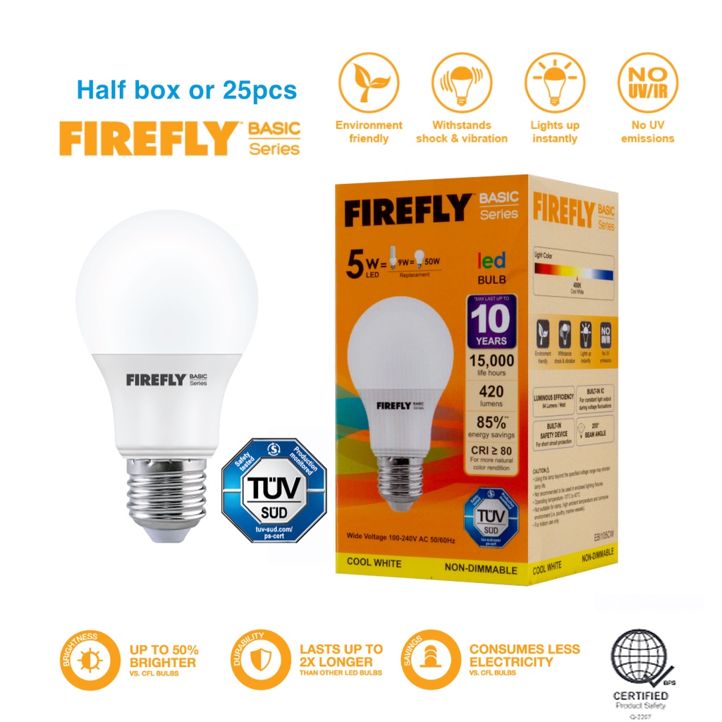 25pcs Cool White 5W Firefly Basic Series Light Emitting Diode LED Light ...