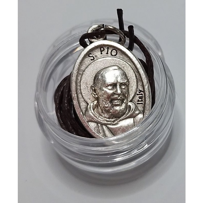 MEDAL: Padre Pio with second class relic (Italy) | Shopee Philippines
