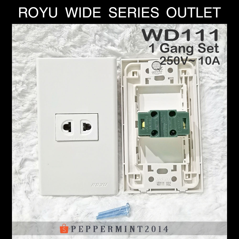 Royu Wide Series Universal Outlet Set 1 2 3 gang WD111 WD113 WD115 ...