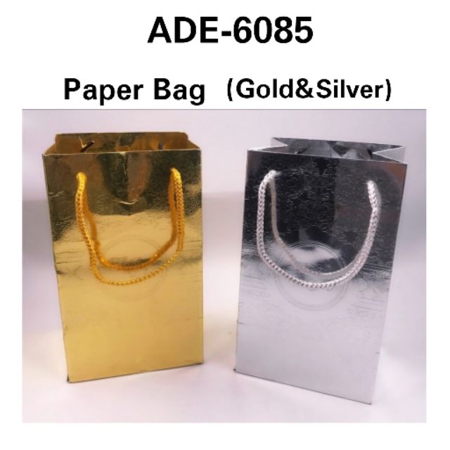 ADE-6085 Paper Bag Gold Silver (10pcs/pkt) | Shopee Philippines