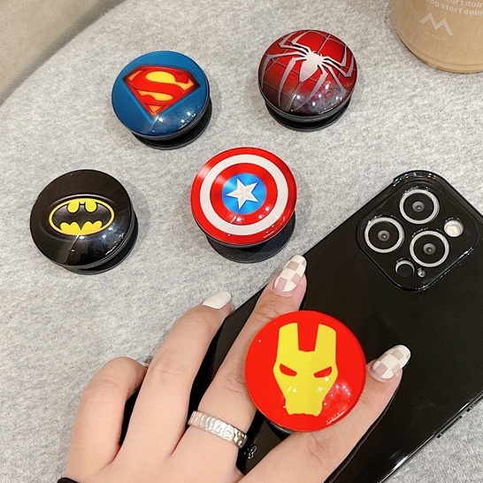 Avengers Marvel Captain America Iron Man Phone Holder Folding Spiderman ...