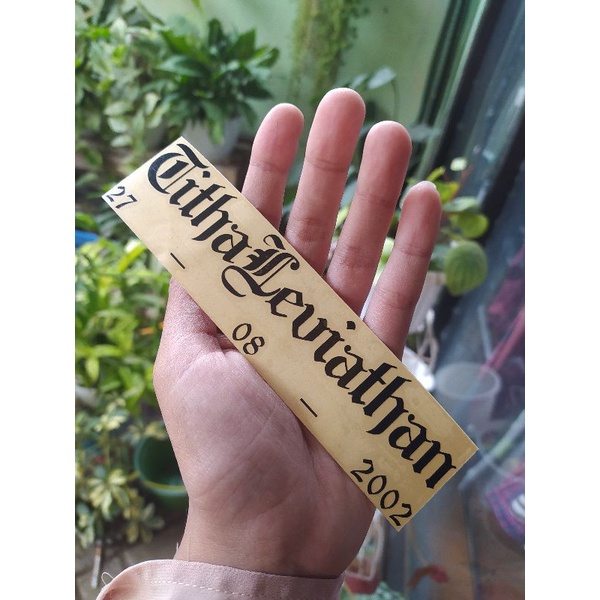 Custom NAME AND DATE STICKER / grain STICKER / name STICKER | Shopee ...