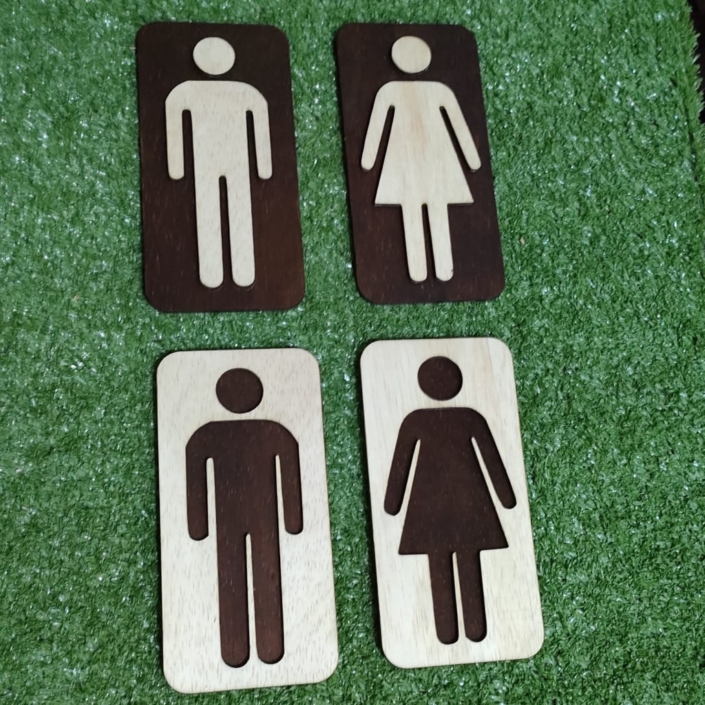 Men Women Toilet Signage Set | Laser Cutting | Shopee Philippines