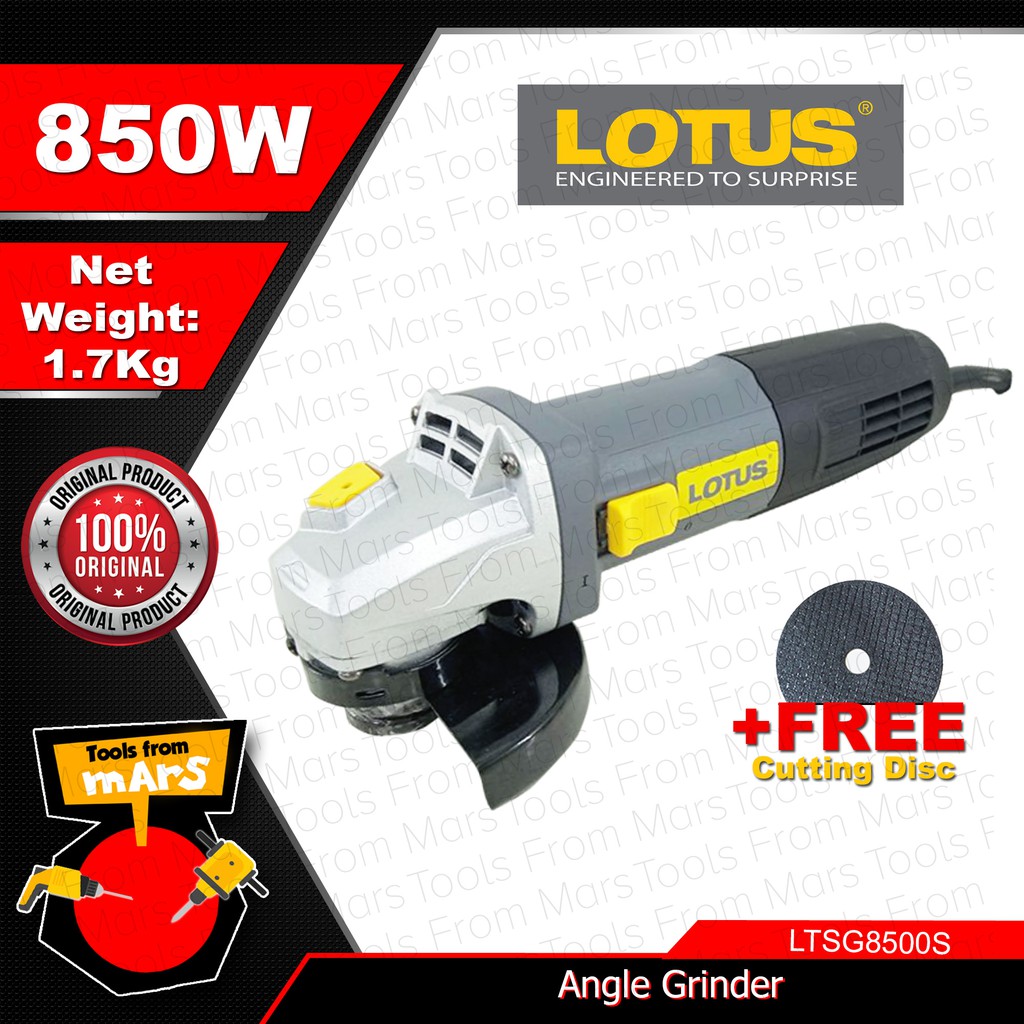 Lotus 850W Angle Grinder 4" LTSG8500S +FREE cuttingdisc •TOOLS FROM MARS• | Shopee Philippines