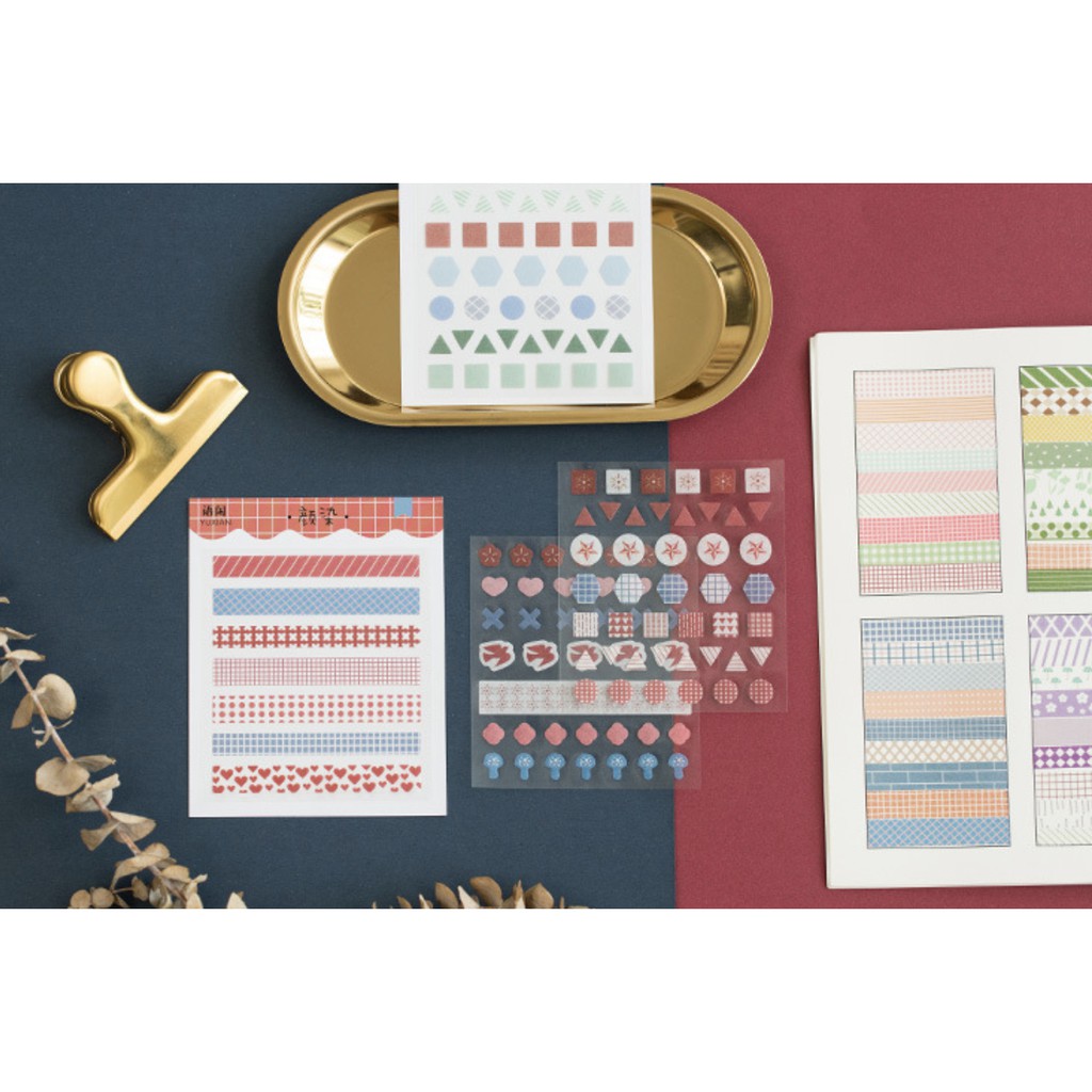 Shapes Graphics Patterns DIY sticker set (3 sheets) | Shopee Philippines
