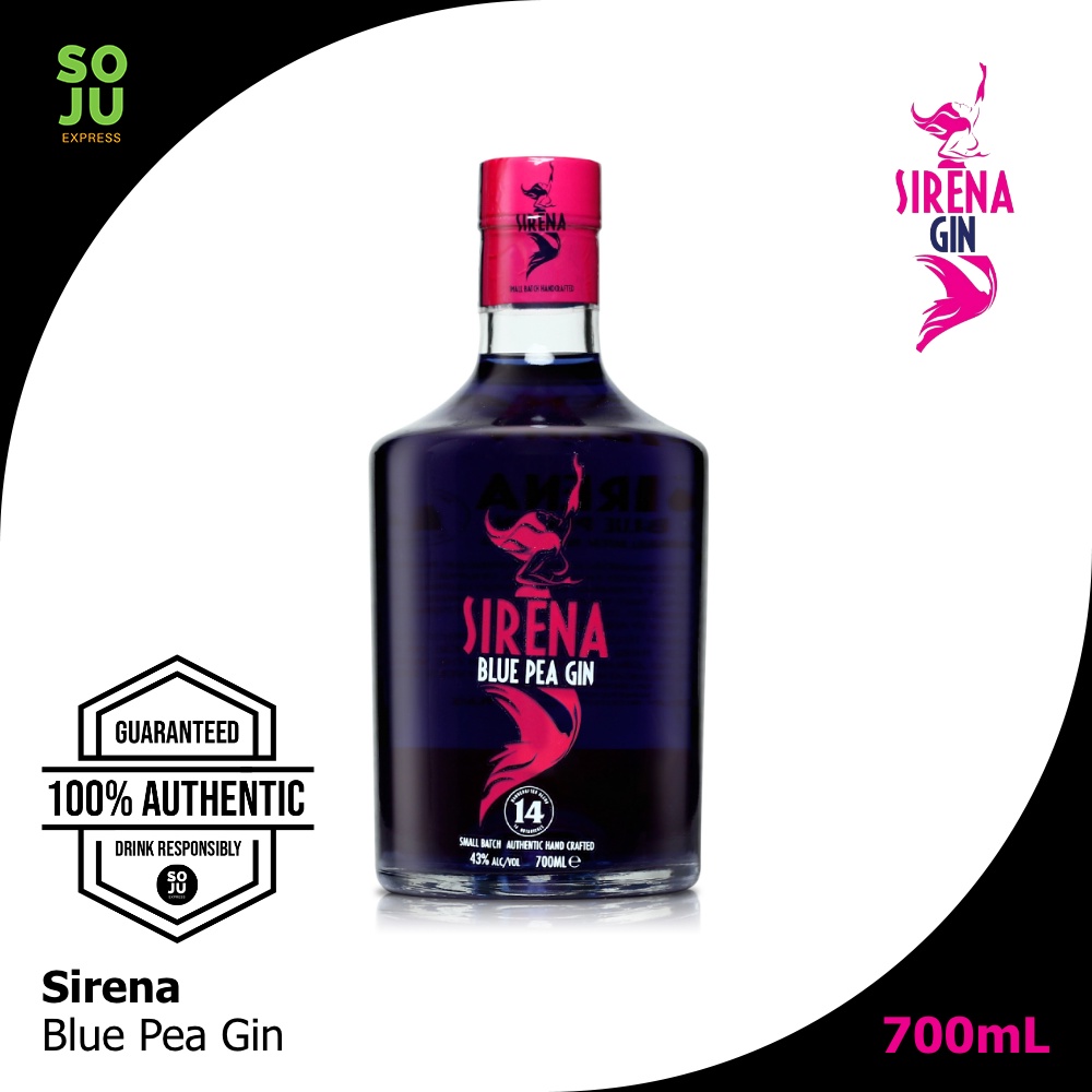 Sirena Blue Pea Gin - 700ml | Shopee Philippines
