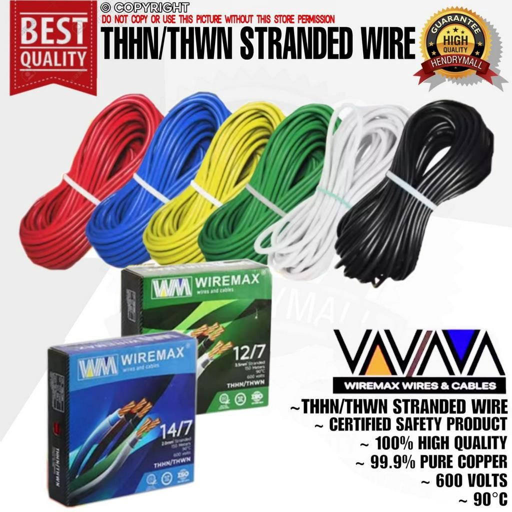 (10M / 20M / 30M ) 14/7 2.0mm & 12/7 3.5mm WIREMAN THHN / THWN STRANDED ...