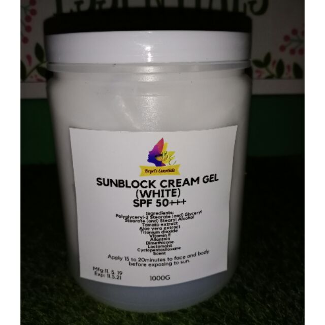 1 Kilo WATERPROOF SUNBLOCK CREAM GEL WHITE SPF 50 | Shopee Philippines